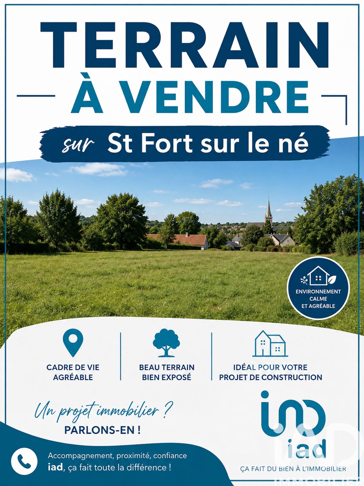 Vente terrain à Saint-Fort-sur-le-Né (16130) : terrain à bâtir 560 m² ...